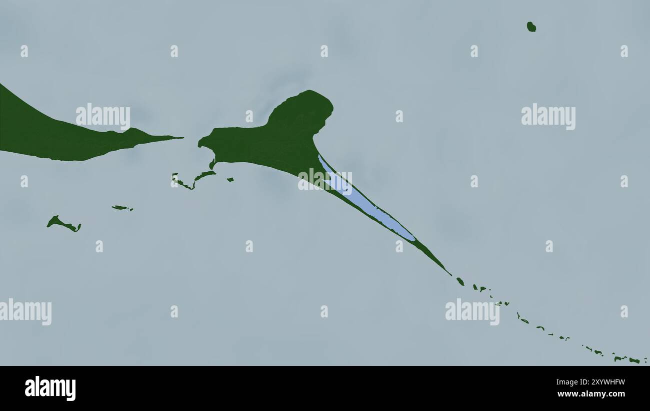 Pamban Island in the Laccadive Sea on a colored elevation map Stock ...