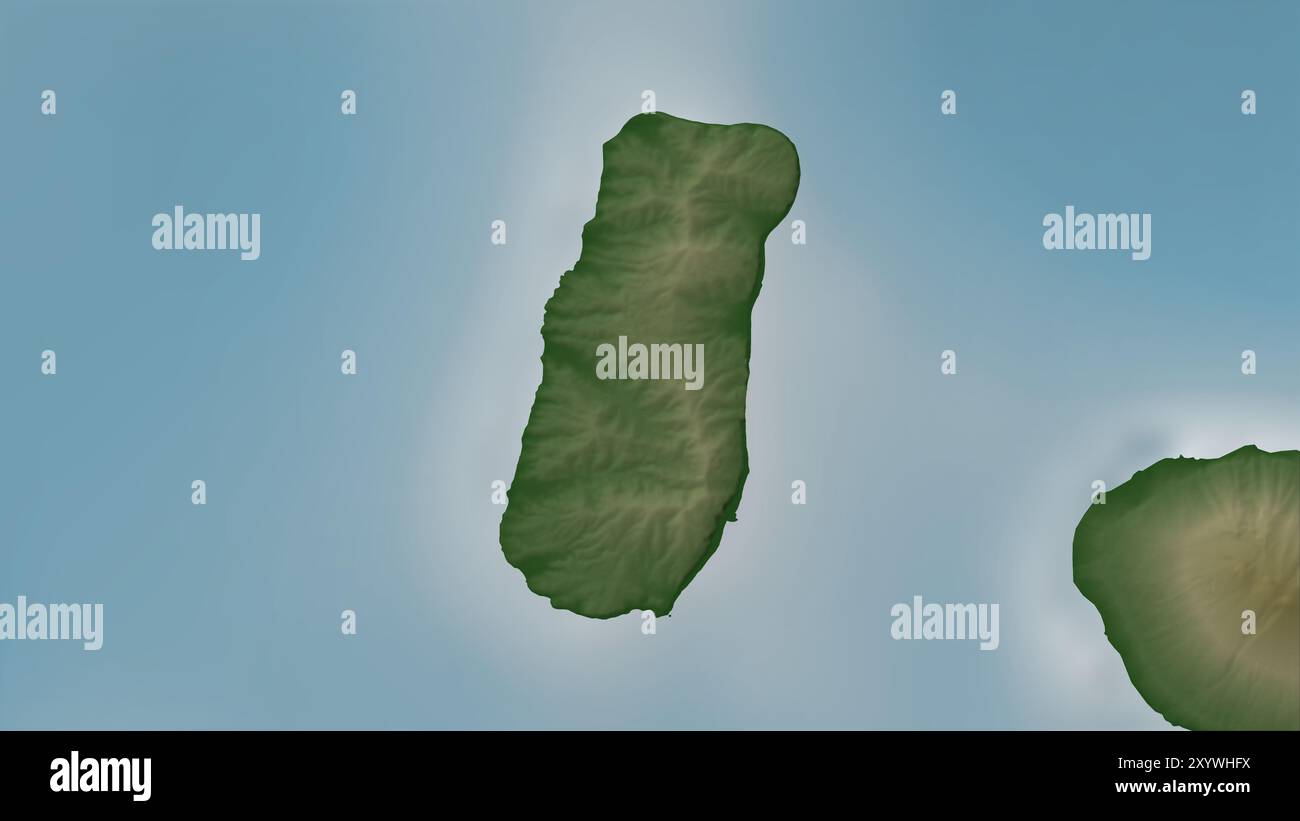 Paama Island in the Coral Sea on a colored elevation map Stock Photo ...