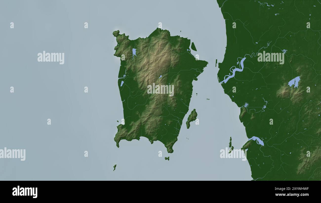 Penang island map hi-res stock photography and images - Alamy