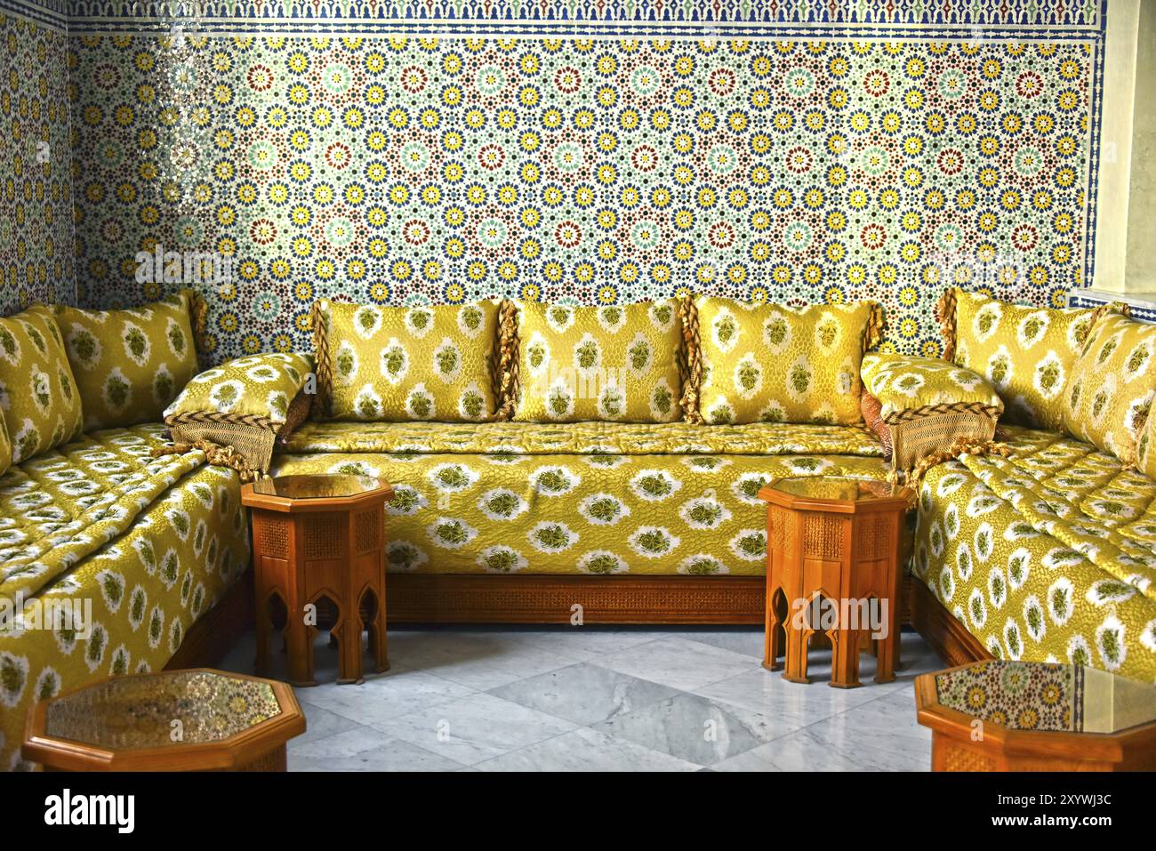 AGADIR, MOROCCO, OCT 1, 2016: Traditional Moroccan interior design ...