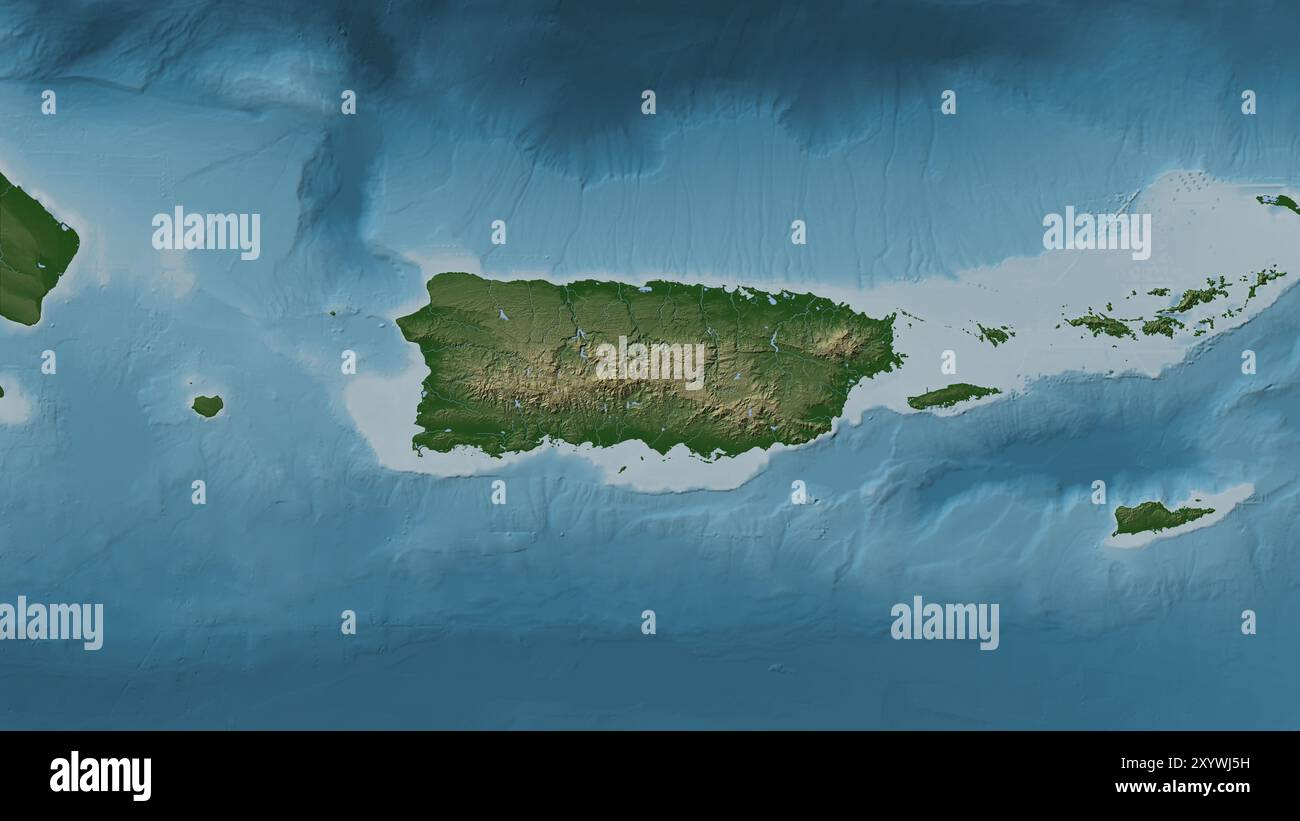 Puerto rico island map hi-res stock photography and images - Alamy