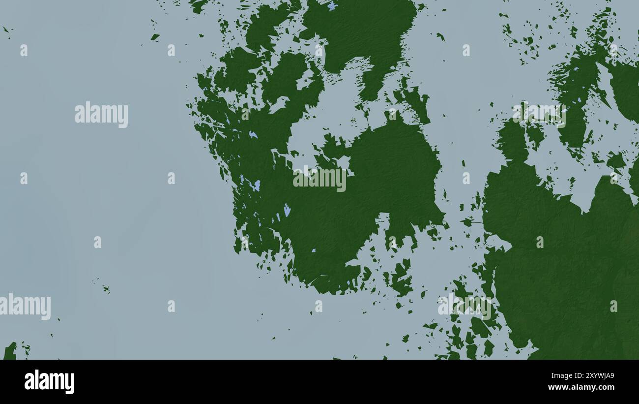 Raippaluoto Island in the Gulf of Bothnia on a colored elevation map ...