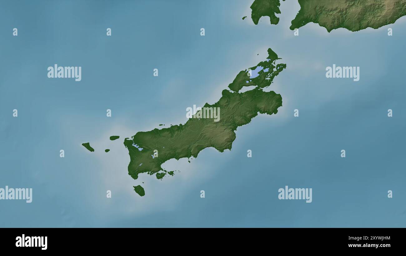 Pulau Rote in the Savu Sea on a colored elevation map Stock Photo - Alamy