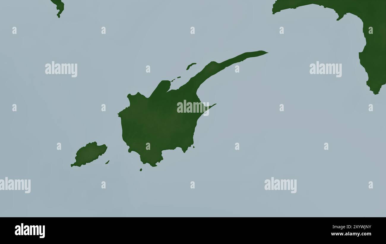 Saint Peter Island in the Great Australian Bight on a colored elevation ...