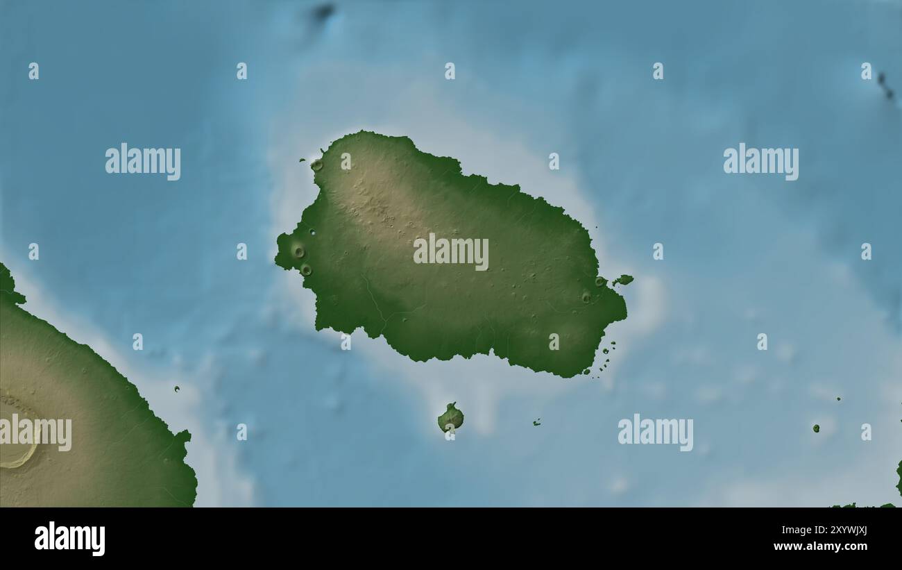 Isla San Salvador in the South Pacific Ocean on a colored elevation map Stock Photo - Alamy