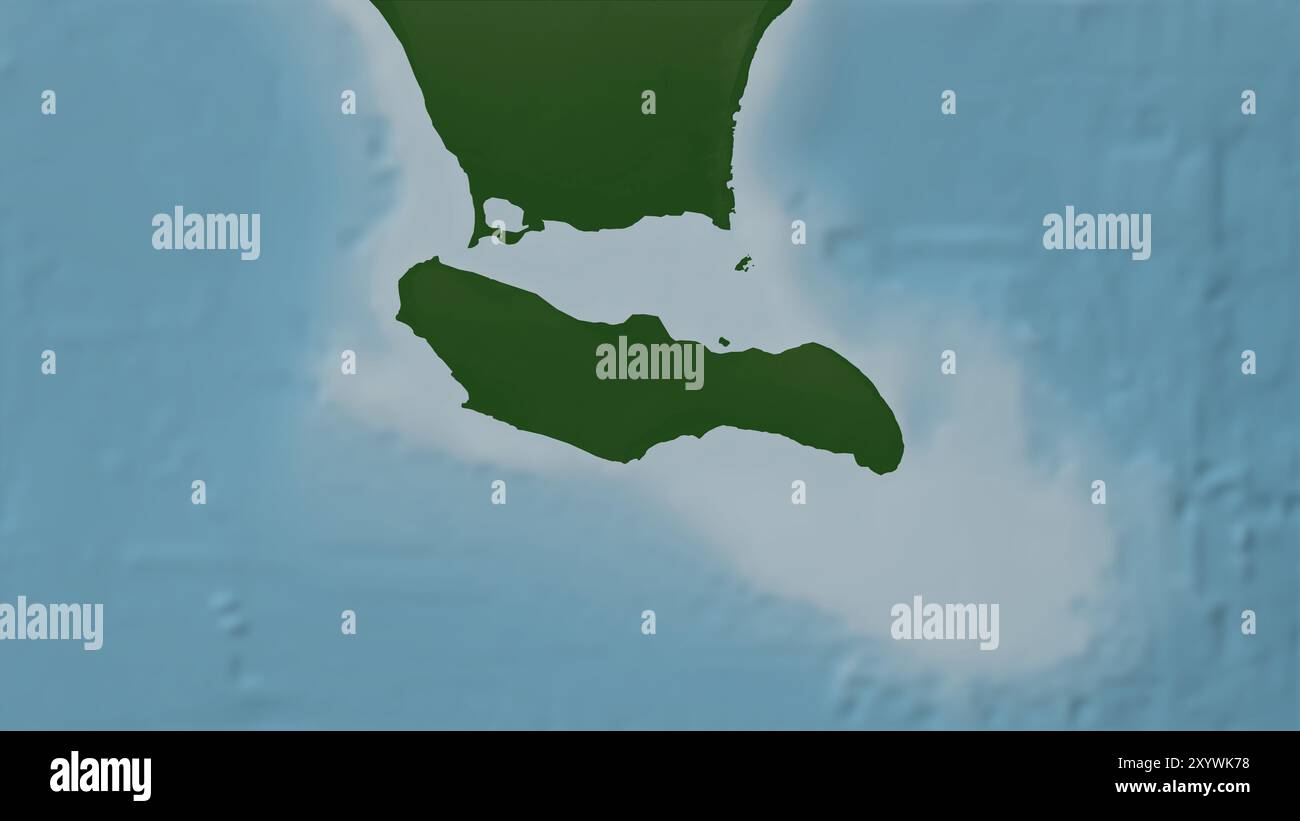 Isla Saona in the Caribbean Sea on a colored elevation map Stock Photo ...