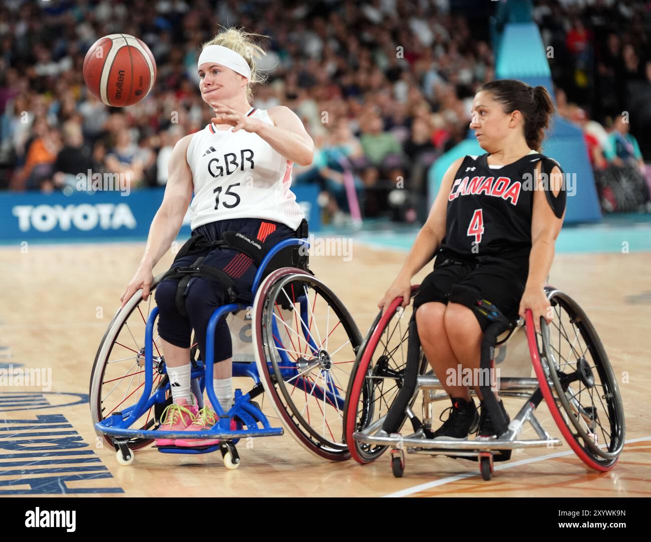 Great Britain's Robyn Love and Canada's Rosalie Lalonde during the ...