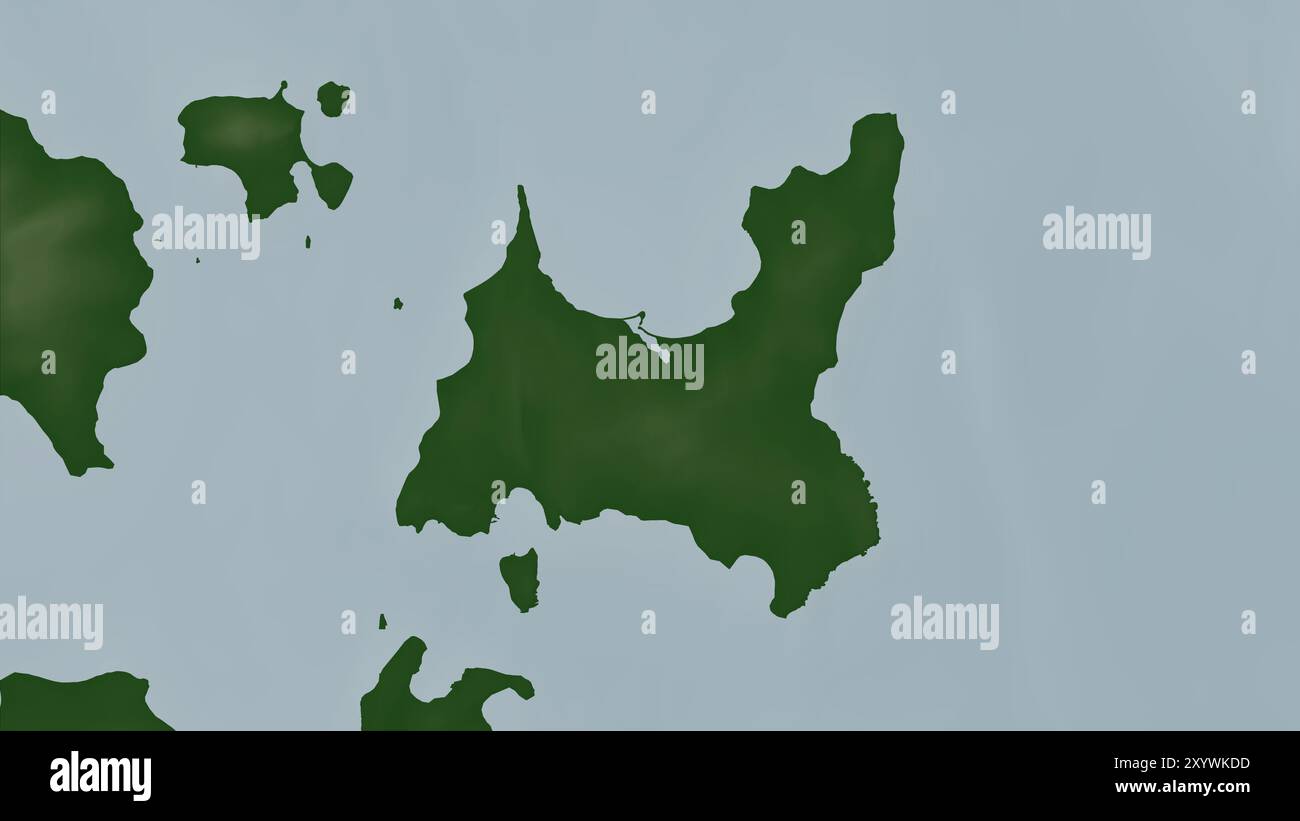Shapinsay Island in the North Sea on a colored elevation map Stock ...
