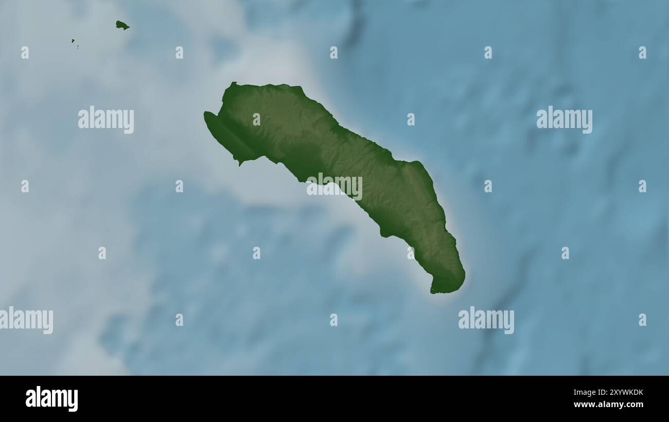 Shadwan Island in the Red Sea on a colored elevation map Stock Photo ...