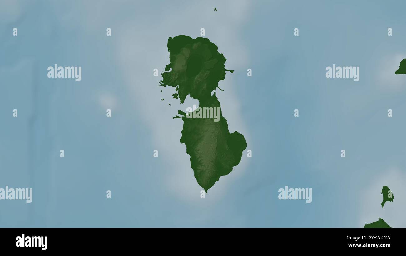 Semirara Island in the Sulu Sea on a colored elevation map Stock Photo ...