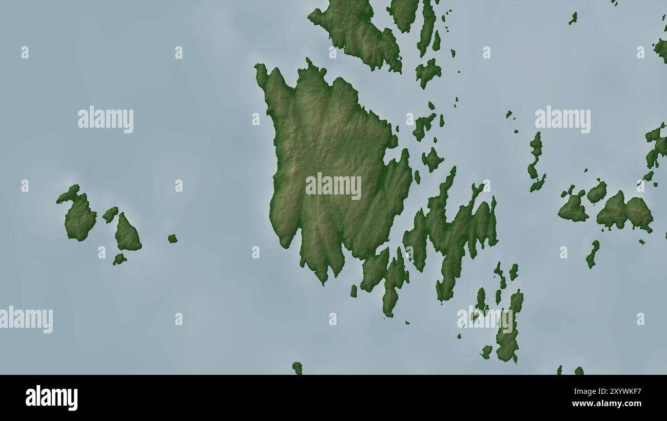 Pulau Siantan in the South China Sea on a colored elevation map Stock ...