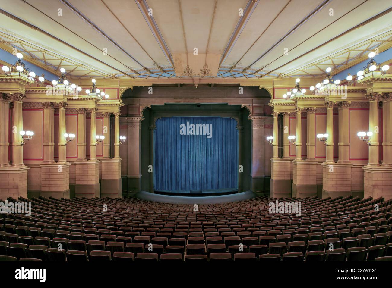 Auditorium, hall, interior view of the Richard Wagner Festival Theatre ...