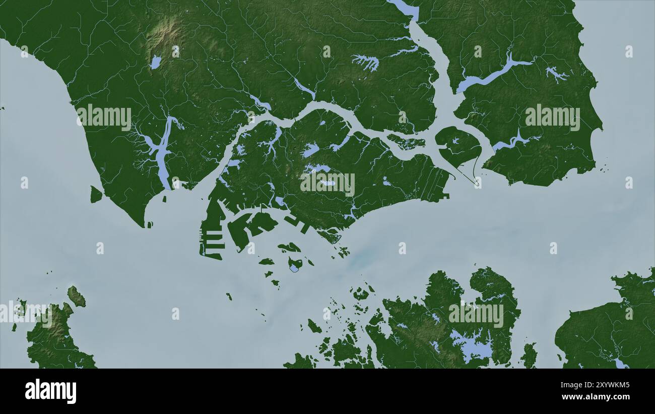 Singapore strait map hi-res stock photography and images - Alamy