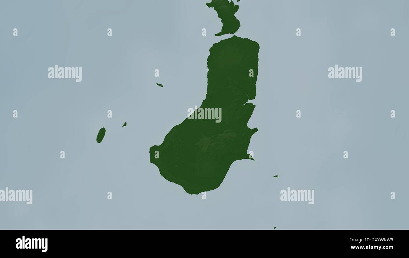 Pulau Subi Besar in the South China Sea on a colored elevation map ...