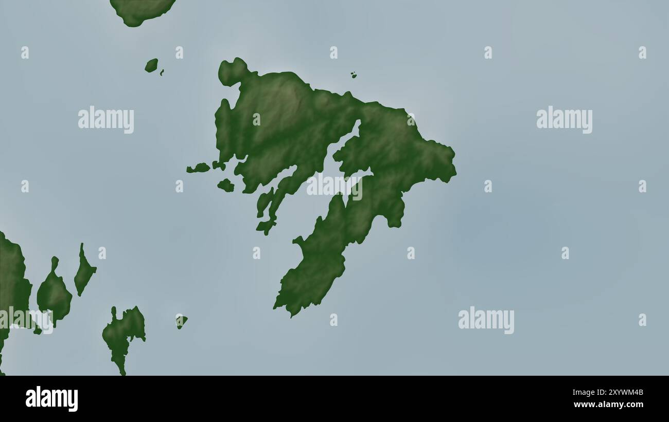 Pulau Tambelan Besar in the South China Sea on a colored elevation map ...