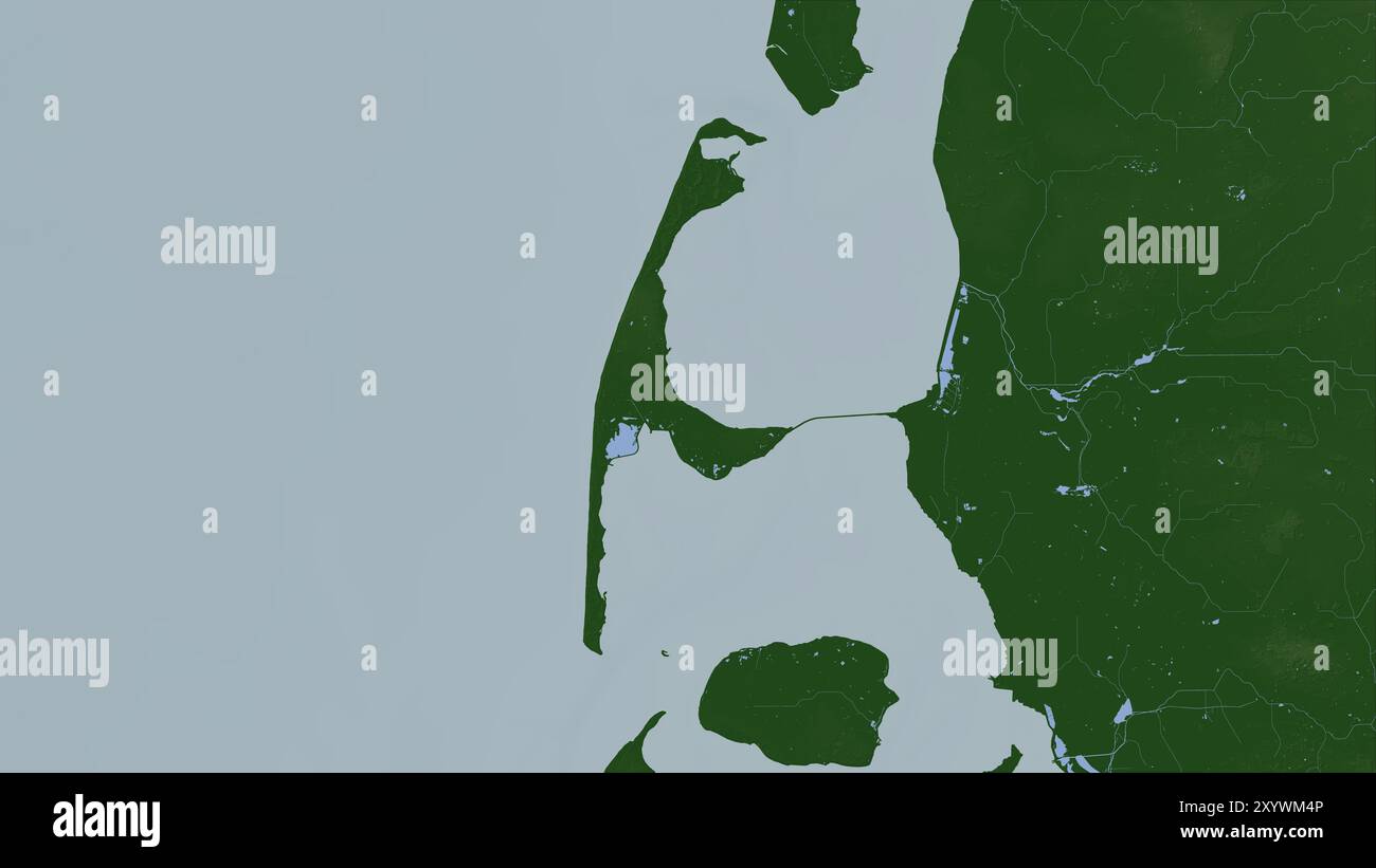 Sylt Island in the North Sea on a colored elevation map Stock Photo - Alamy