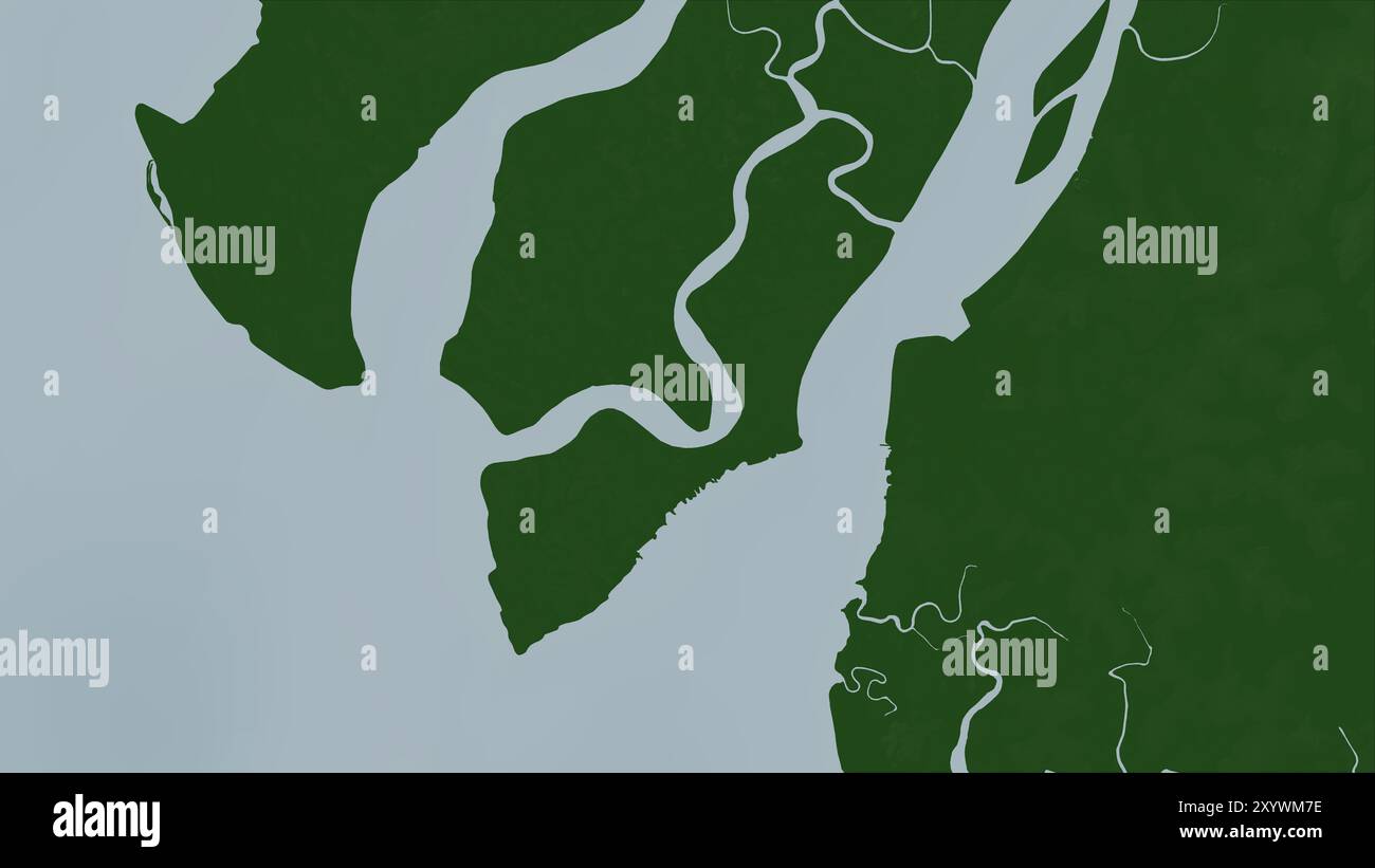 Ile de Taidi in the North Atlantic Ocean on a colored elevation map ...