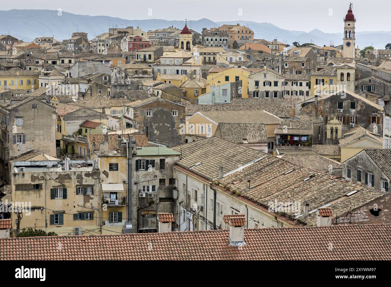 The old town centre of Corfu Town, Greece, Europe Stock Photo - Alamy