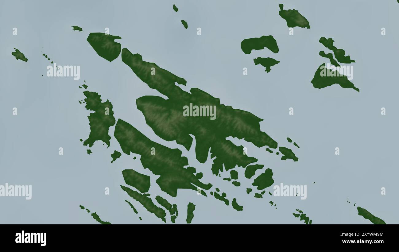 Pulau Temiang in the South China Sea on a colored elevation map Stock ...