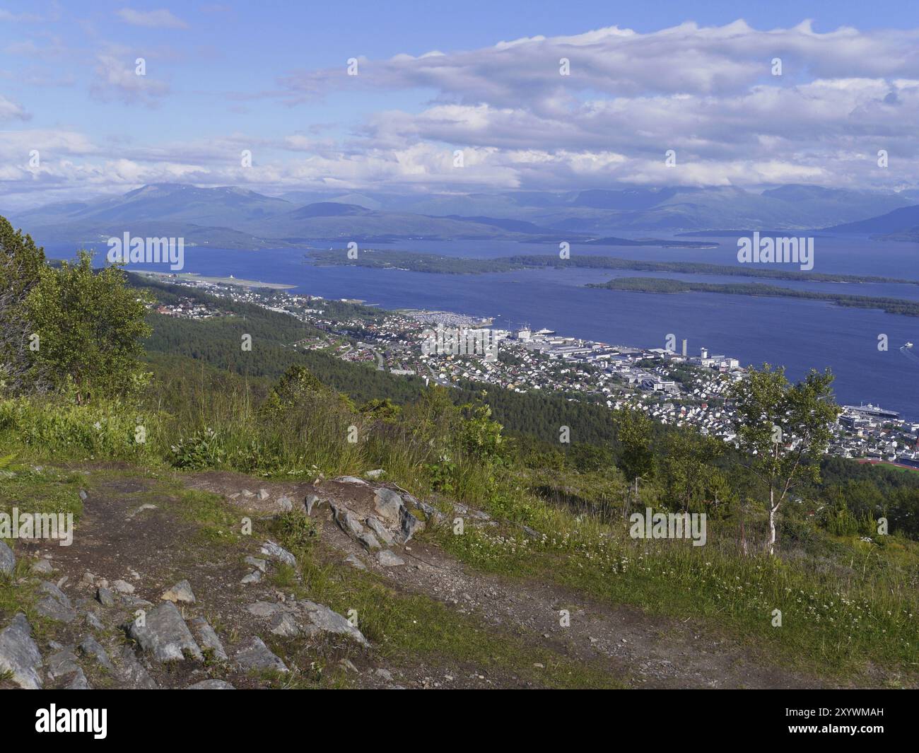 View of Molde from Varden mountain Stock Photo - Alamy