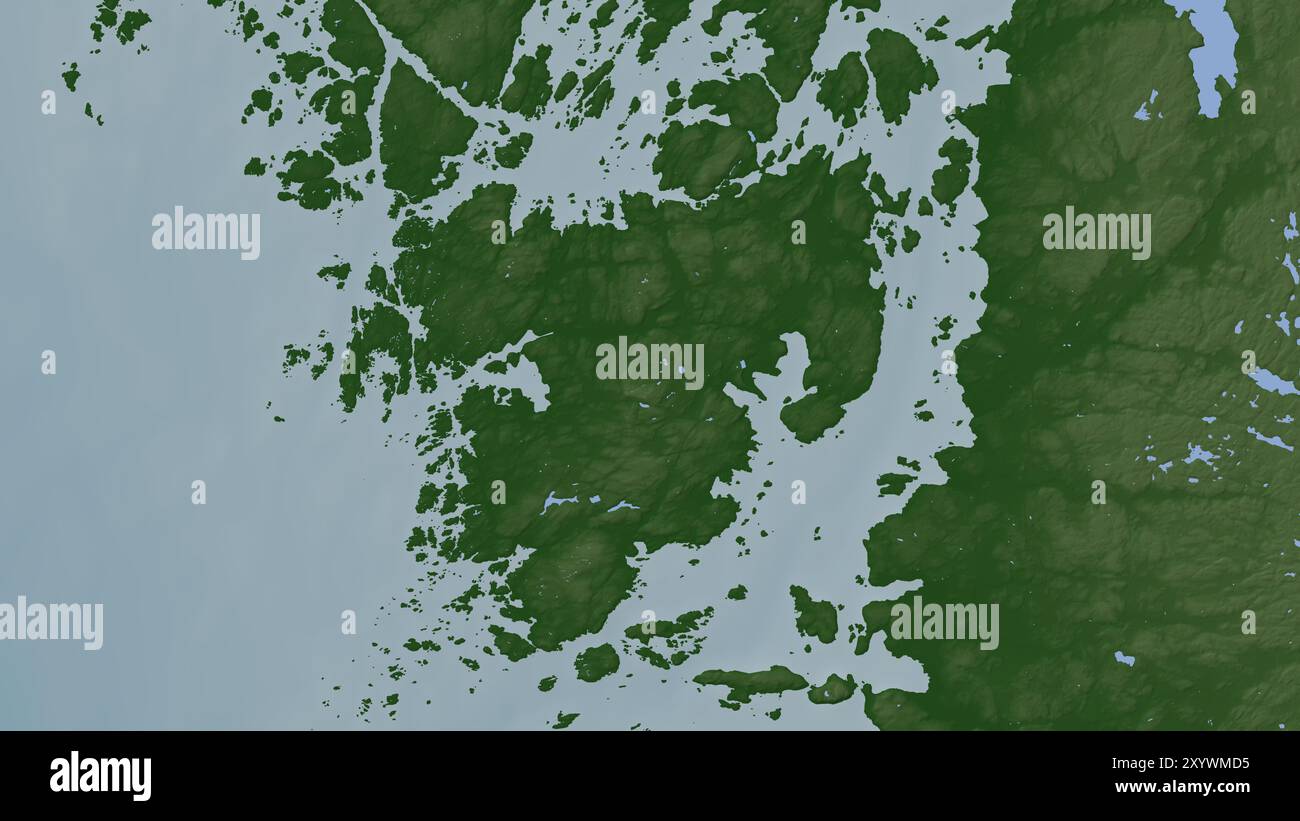 Tjorn Island in the Kattegat on a colored elevation map Stock Photo - Alamy