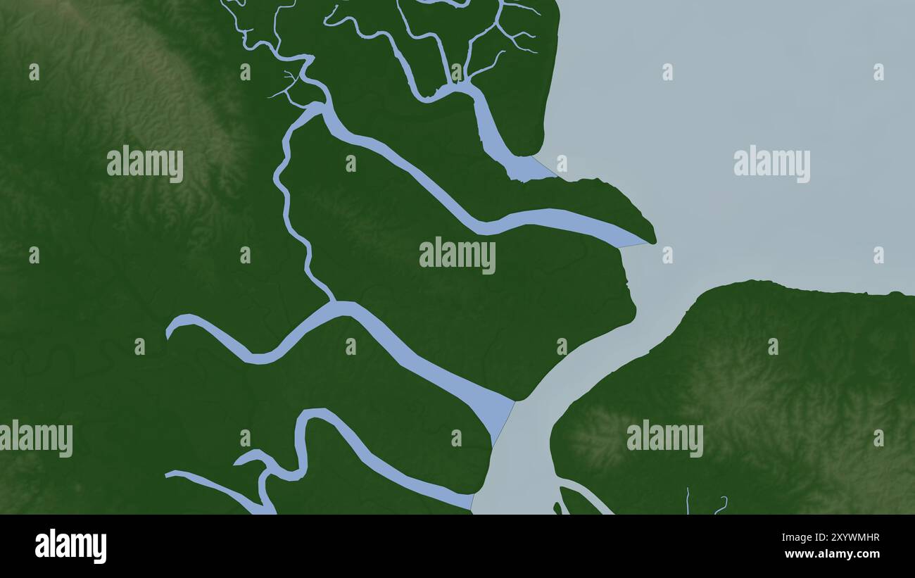 Pulau Traverse in the Celebes Sea on a colored elevation map Stock ...