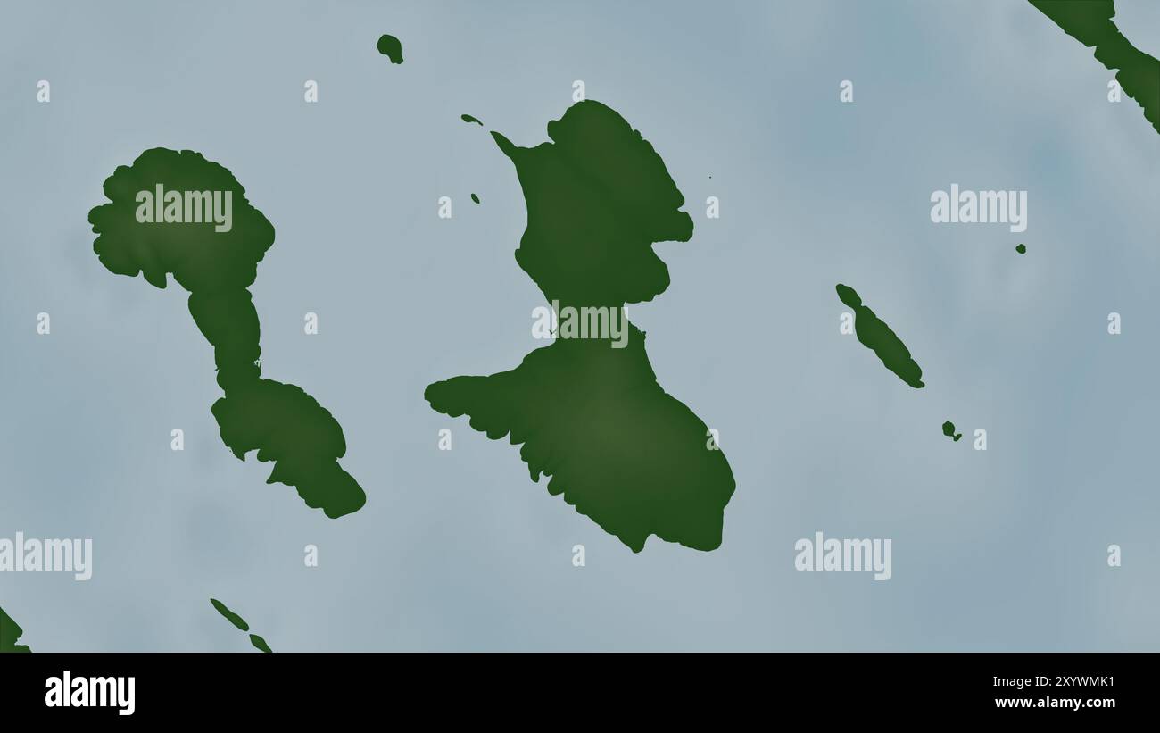 Ulbo Island in the Adriatic Sea on a colored elevation map Stock Photo ...