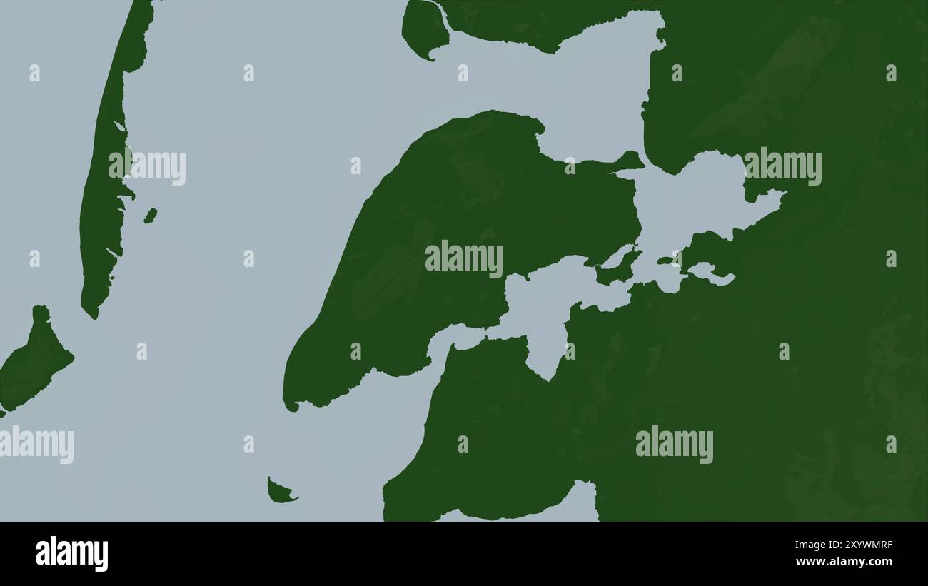 Ummanz Island in the Baltic Sea on a colored elevation map Stock Photo ...