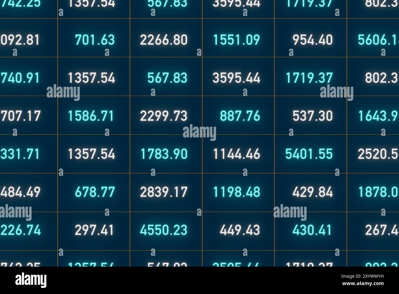 Spreadsheet with financial figures. Spreadsheet with financial figures ...