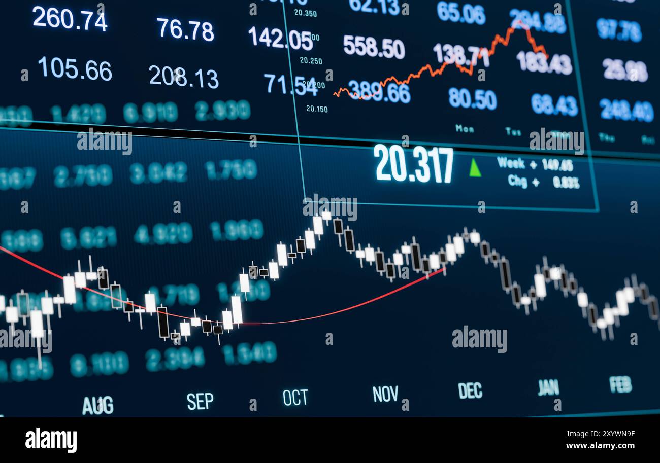 Abstract chart and stock market data. Abstract chart and stock market ...