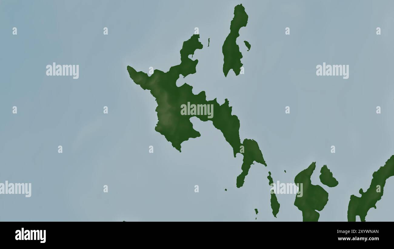 Westray Island in the North Sea on a colored elevation map Stock Photo ...
