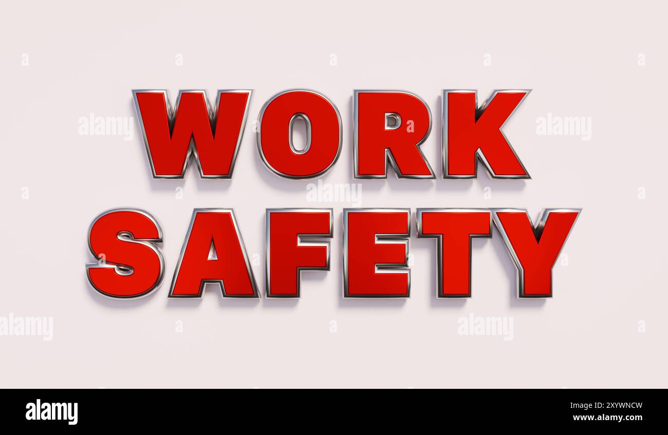 Safety 3d red letters hi-res stock photography and images - Alamy