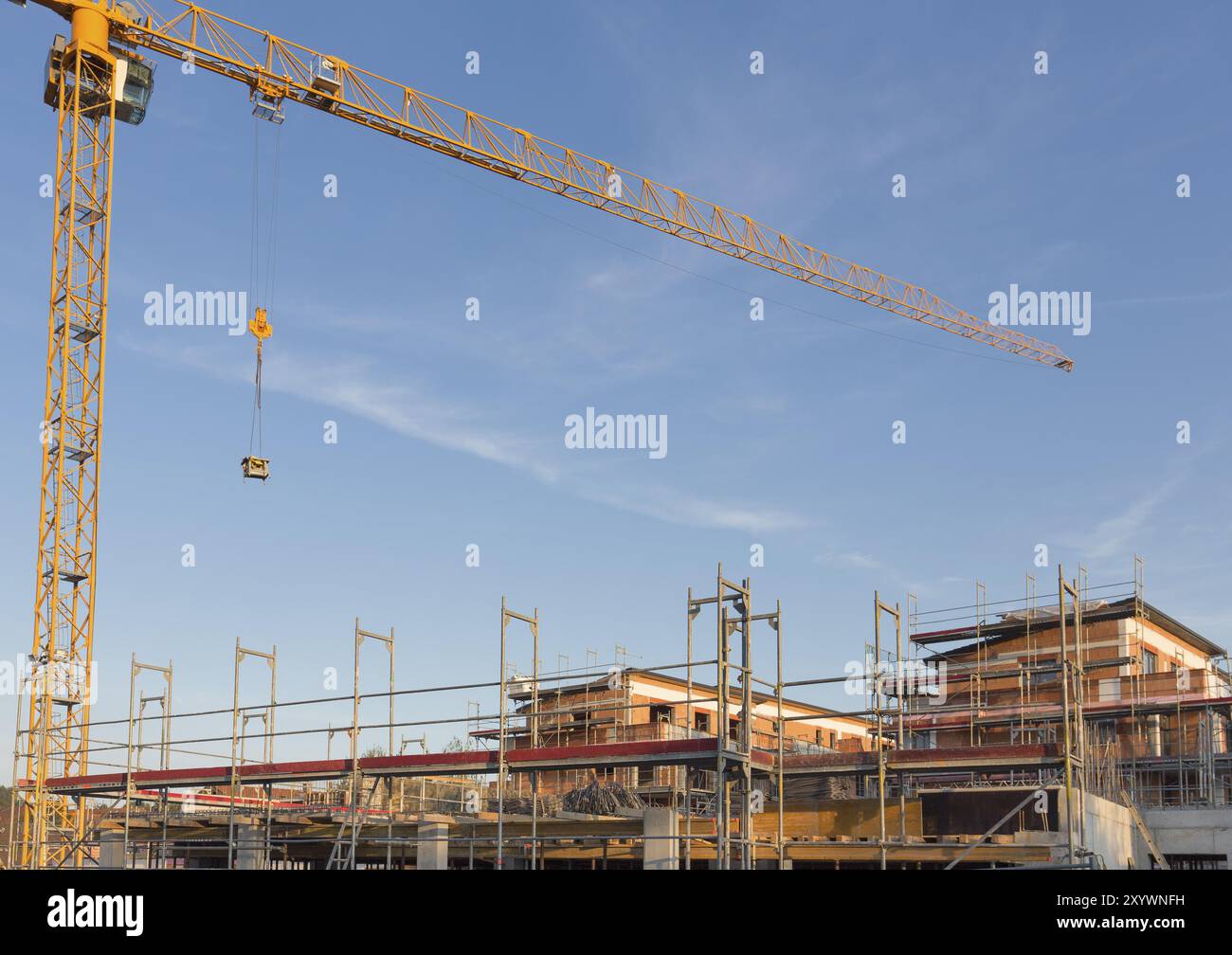 Construction of an apartment block, Germany, Europe Stock Photo - Alamy