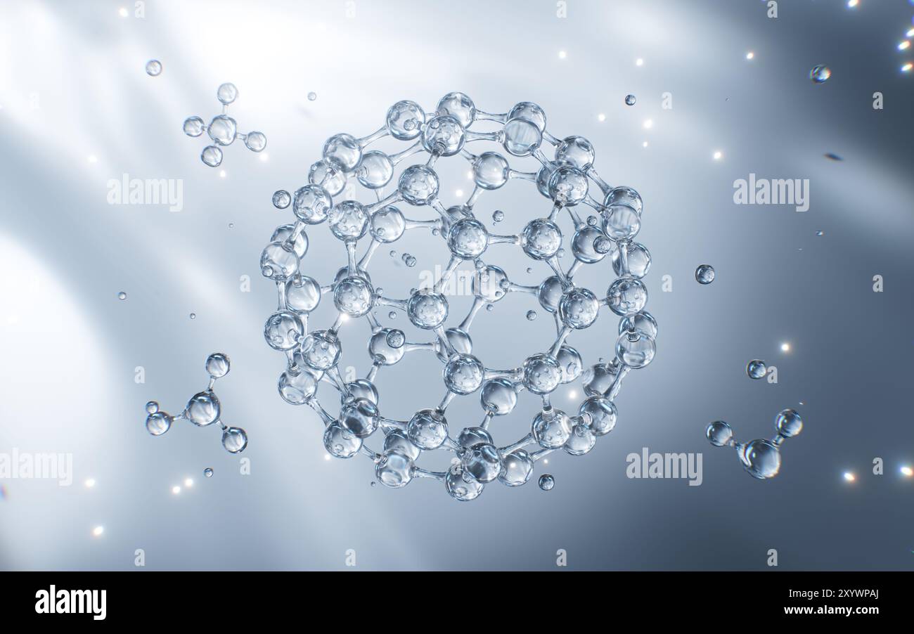 Spherical molecular structure, 3d rendering. 3d illustration Stock Photo - Alamy