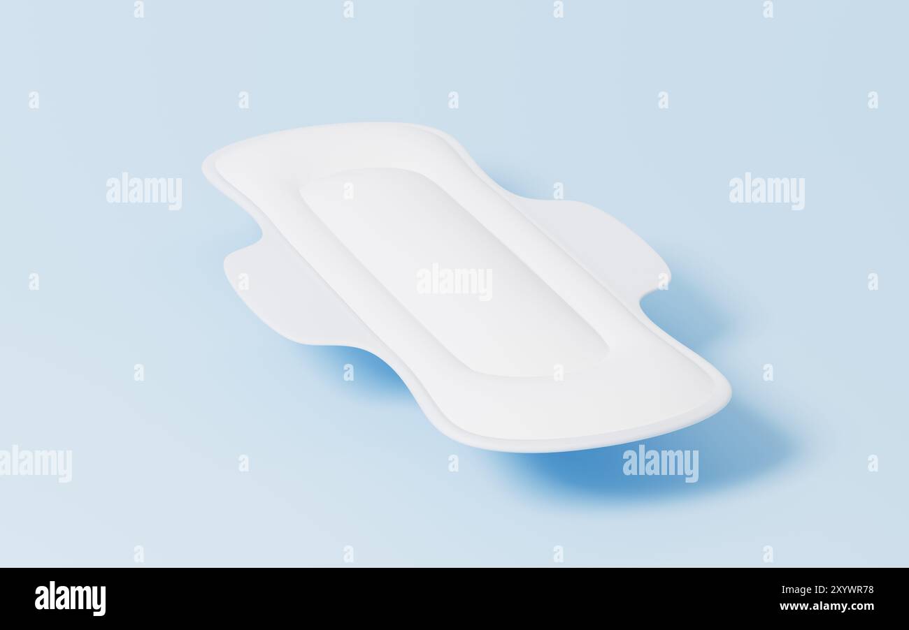 White menstrual pad model, 3d rendering. 3d illustration Stock Photo ...