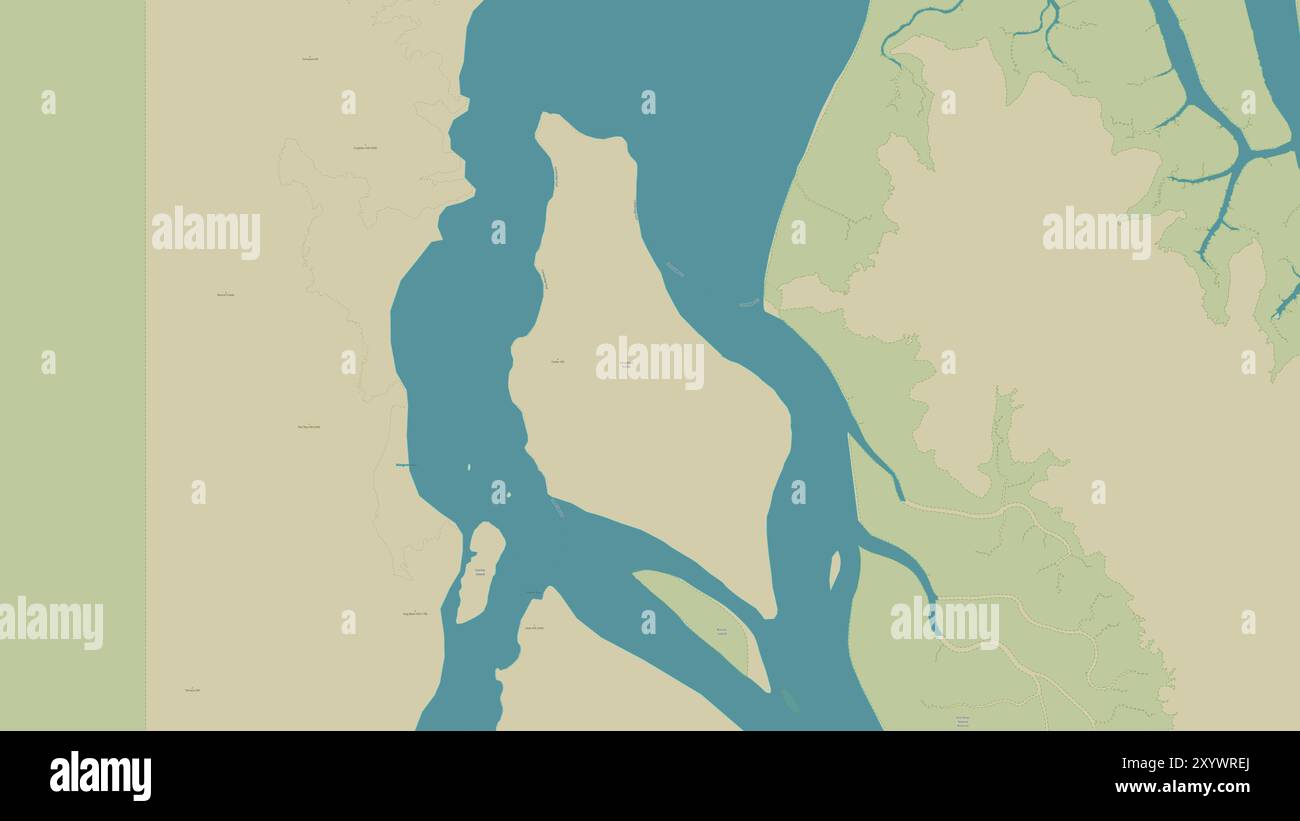 Adolphus Island in the Timor Sea on a topographic, OSM Humanitarian ...