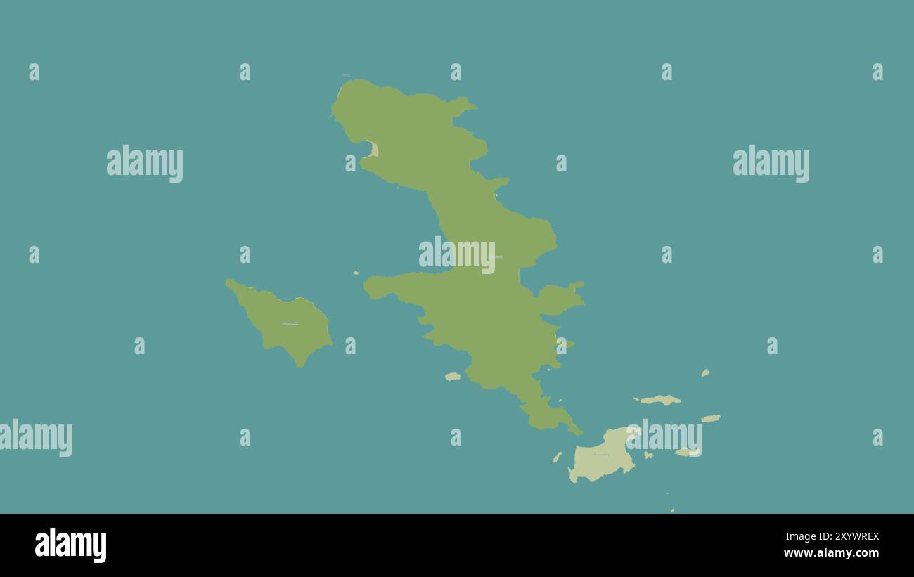 Pulau Airabu in the South China Sea on a topographic, OSM Humanitarian ...