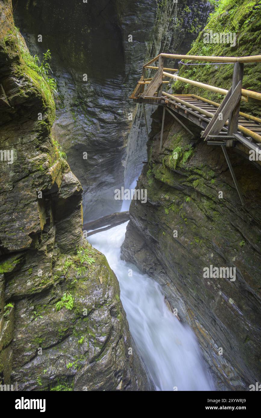 Climbing facility in the Raggaschlucht gorge, Flattach, Carinthia ...