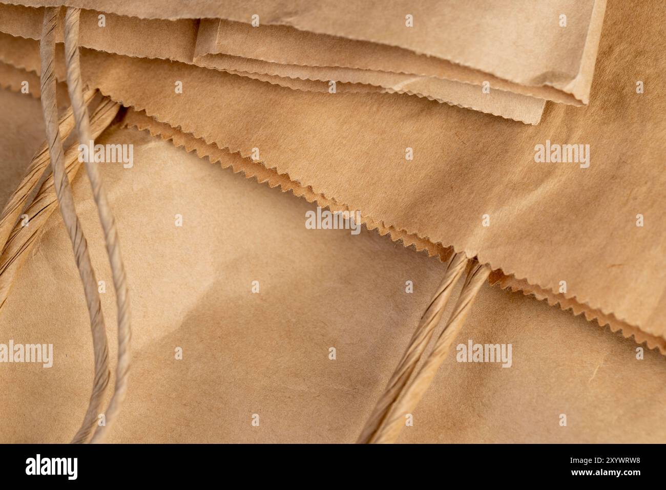 old paper bag for goods made of recycled paper, eco-friendly waste ...