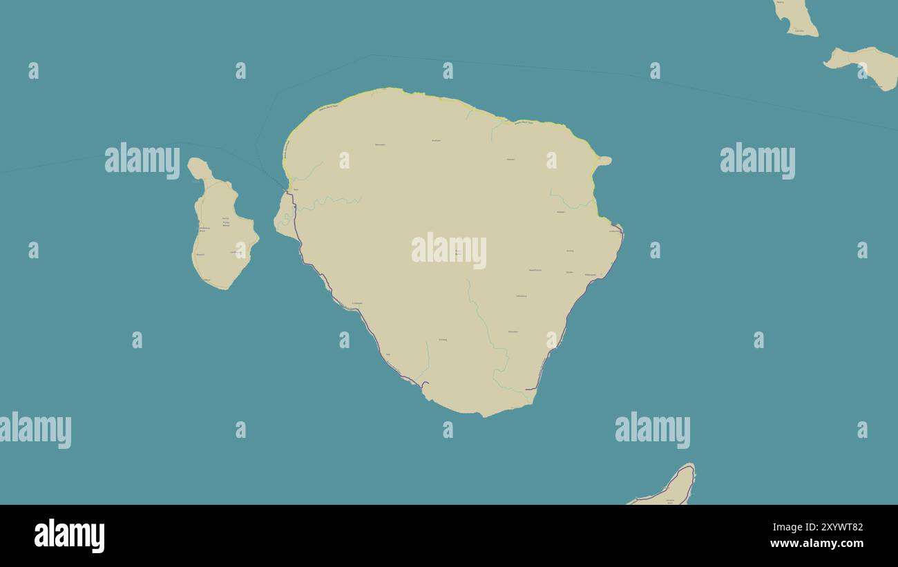 Pulau Babar in the Banda Sea on a topographic, OSM Humanitarian style ...