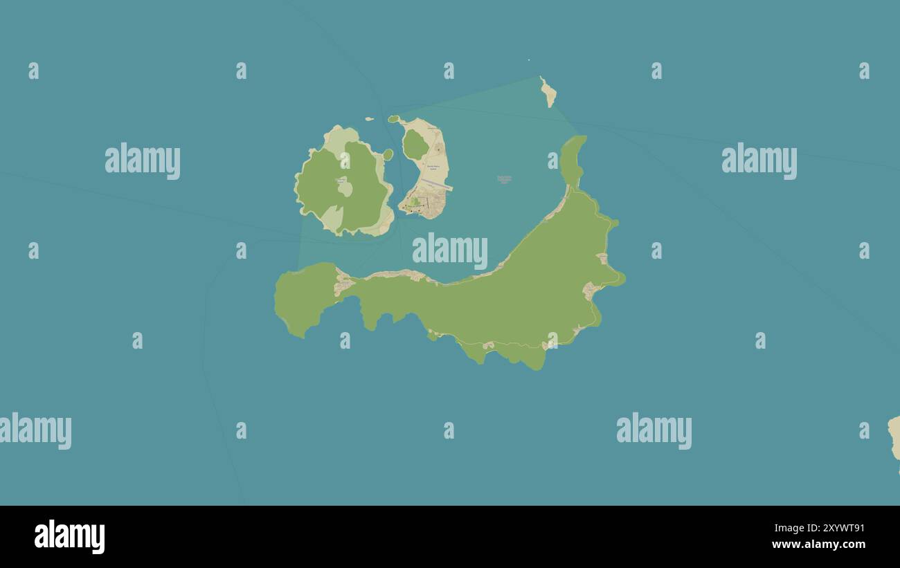 Pulau Banda Besar in the Banda Sea on a topographic, OSM Humanitarian ...