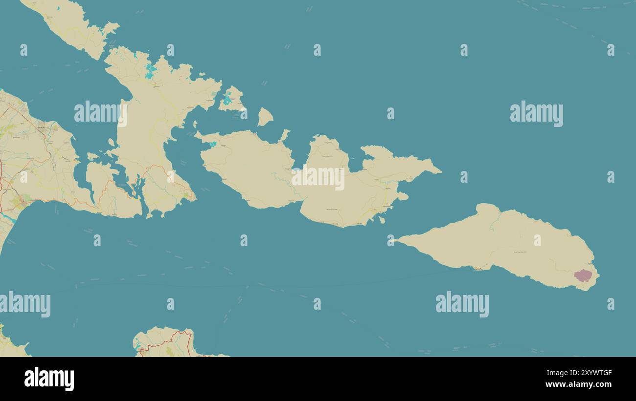 Batan, Albay Island in the Philippine Sea on a topographic, OSM Humanitarian style map Stock ...