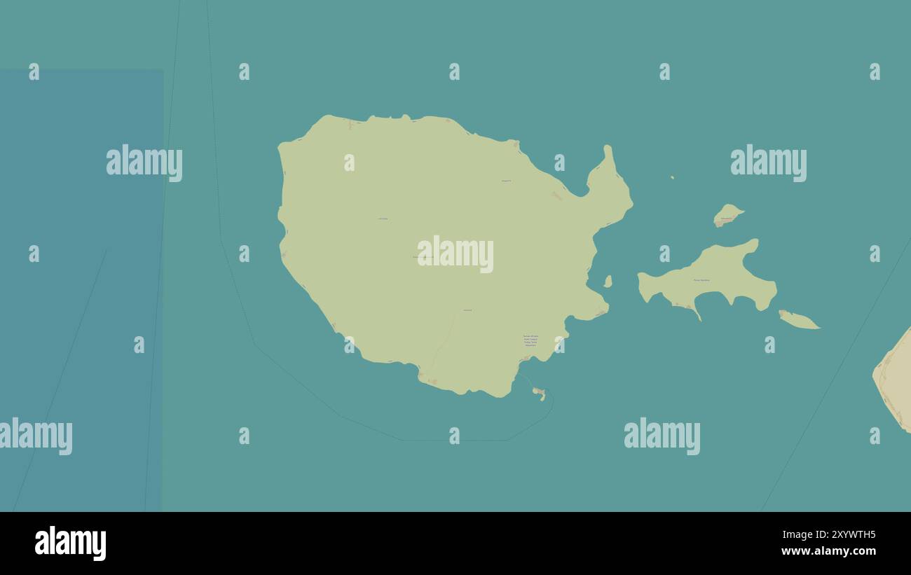 Pulau Besar in the Flores Sea on a topographic, OSM Humanitarian style ...