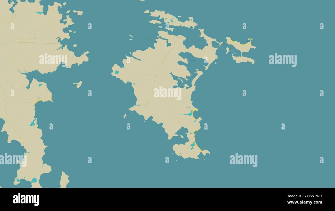 Lively Island in the South Atlantic Ocean on a topographic, OSM ...