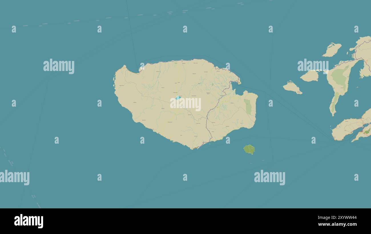 Pulau Buru in the Banda Sea on a topographic, OSM Humanitarian style map Stock Photo - Alamy