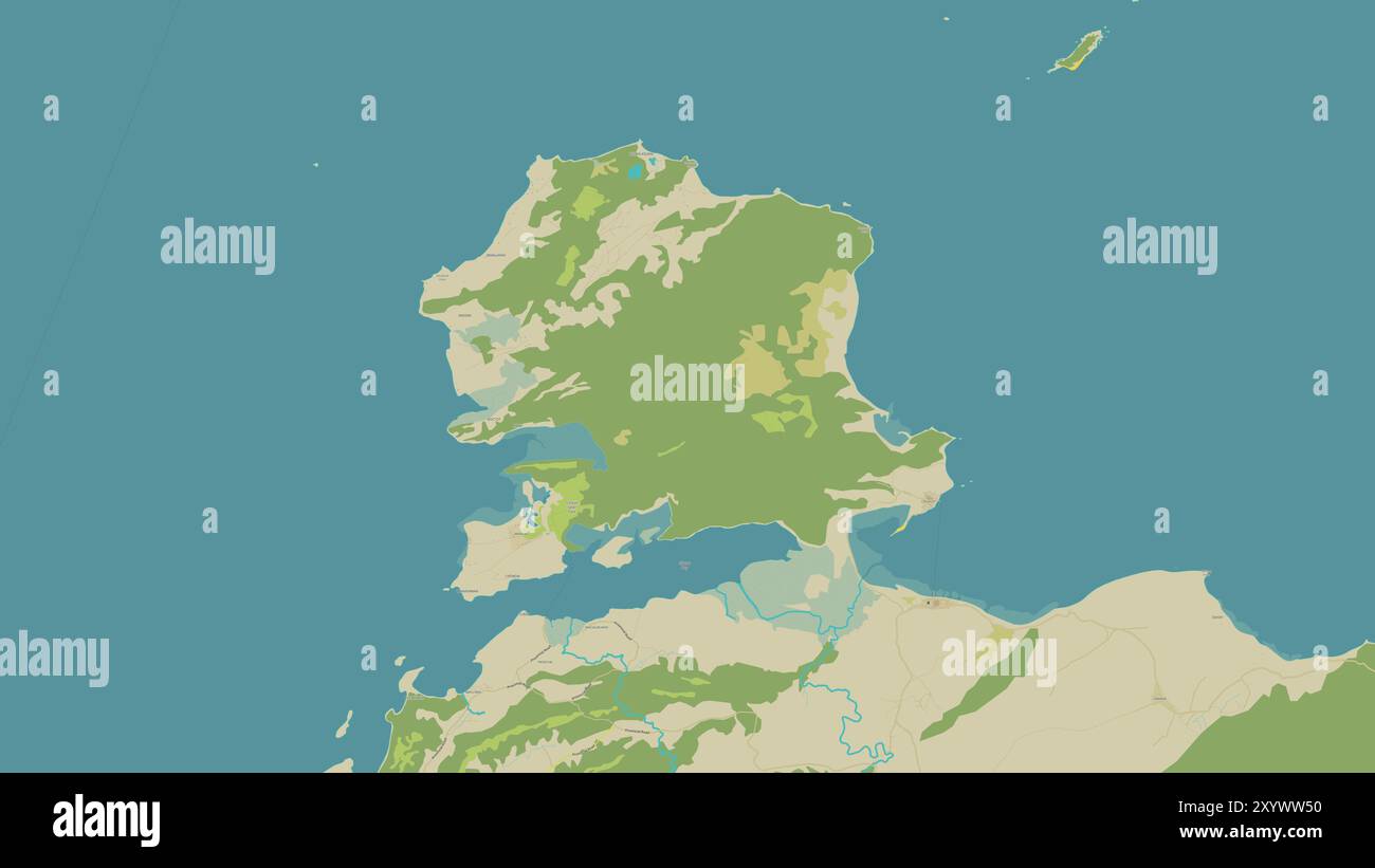 Calauit Island in the Sulu Sea on a topographic, OSM Humanitarian style map Stock Photo - Alamy