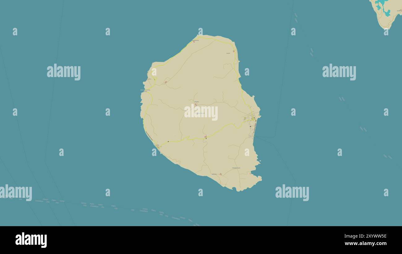 Carabao Island in the Philippine Sea on a topographic, OSM Humanitarian ...