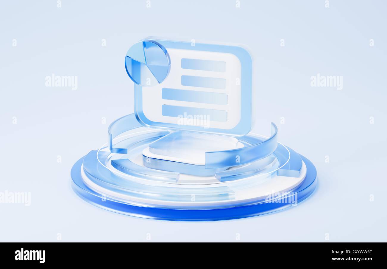 Cartoon financial data chart, bar graph, line chart and pie, 3d ...