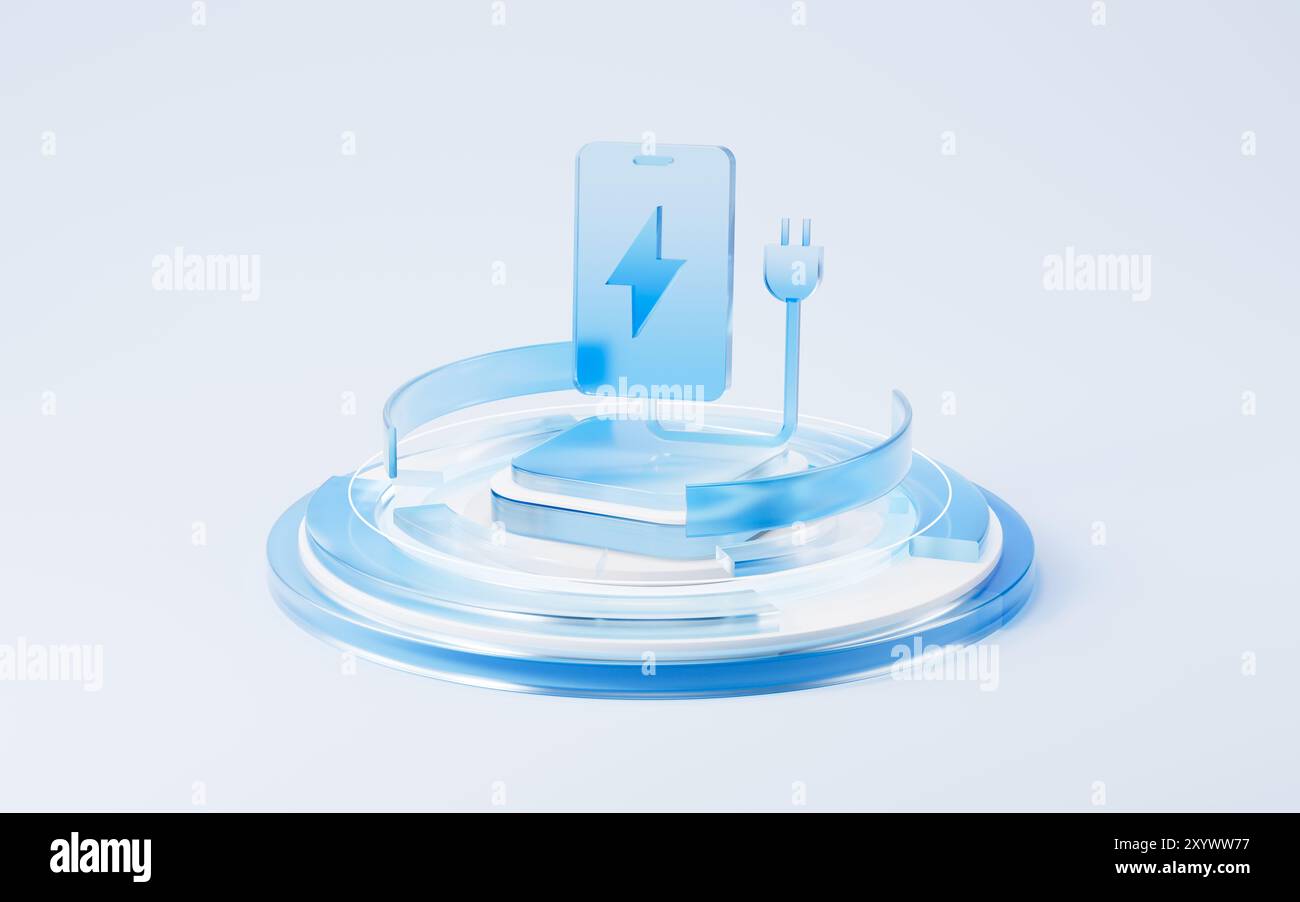 Cartoon battery charger mark, 3d rendering. 3d illustration Stock Photo ...