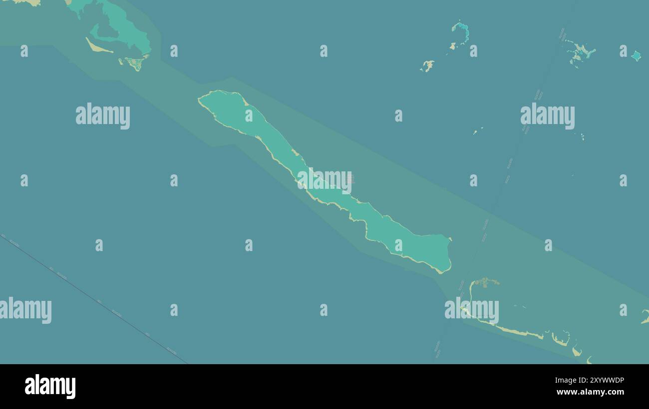 Cayo Grande Island in the Caribbean Sea on a topographic, OSM ...